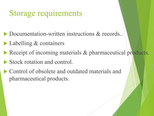 Storage conditions for excipients | PPT