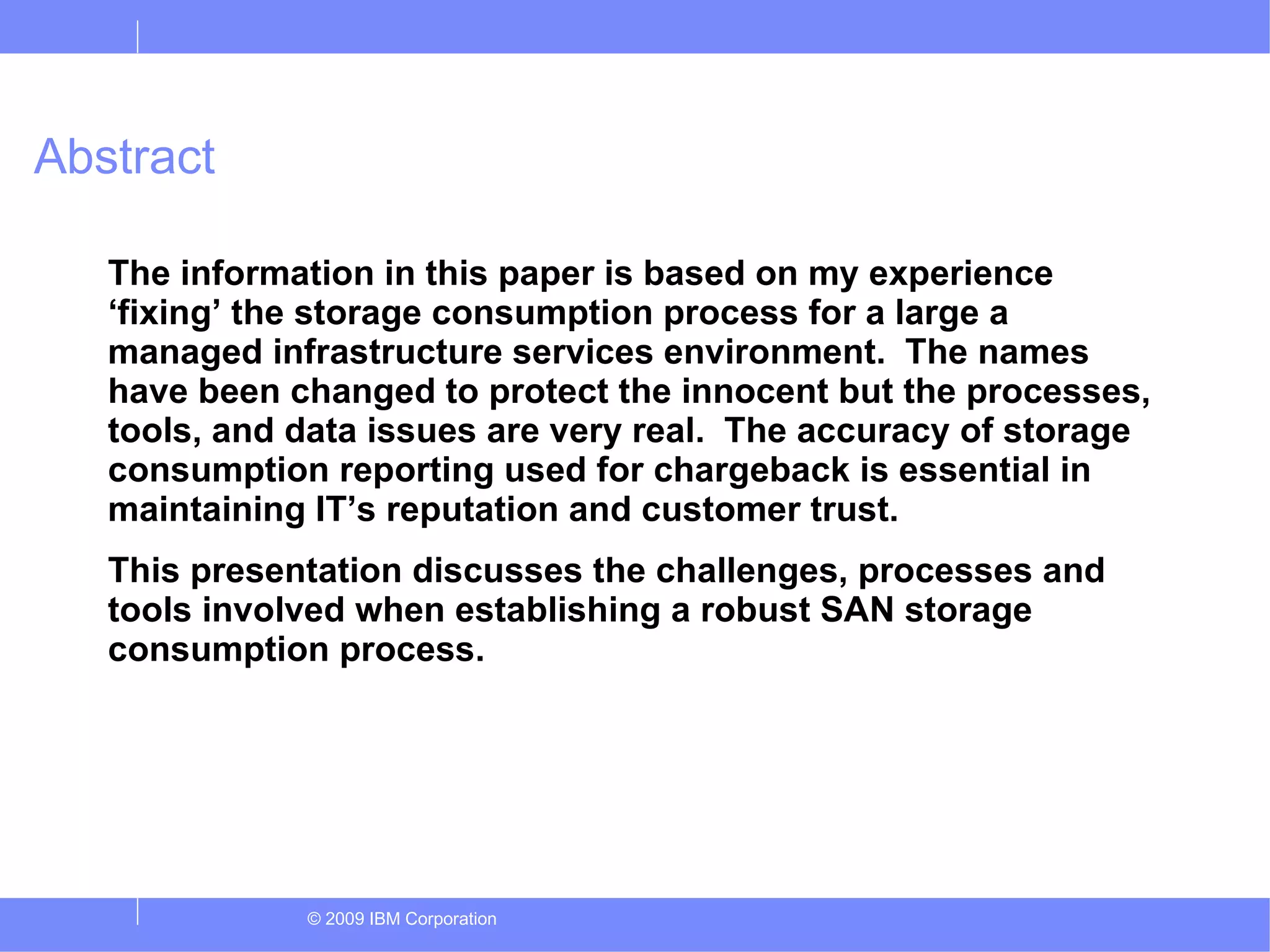 Storage Consumption and Chargeback | PPT | Data Storage and Warehousing | Computing