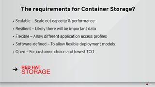 Red Hat Storage Day LA - Persistent Storage for Linux Containers | PPT