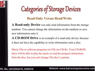 External & Internal Storage Device ! Batra Computer Centre | PPTX