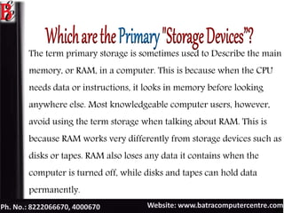 External & Internal Storage Device ! Batra Computer Centre | PPTX
