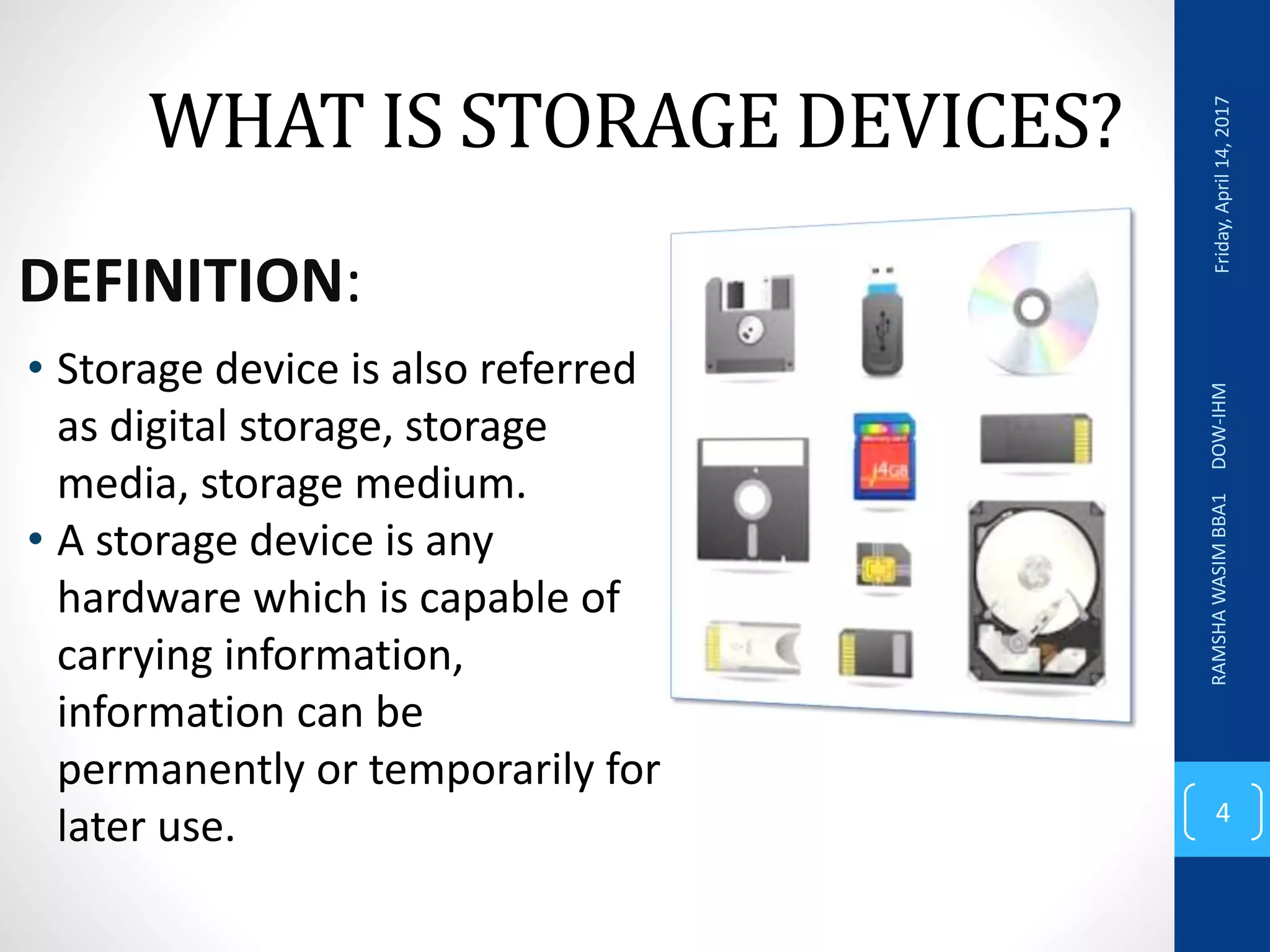 Storage device bba 1 ramsha wasim | PPTX