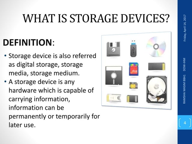Storage device bba 1 ramsha wasim | PPTX | Data Storage and Warehousing | Computing