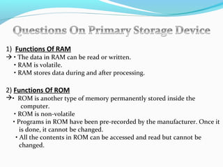 Storage devices and features | PPT | Data Storage and Warehousing ...