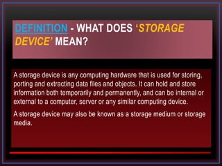 Storage devices | PPTX