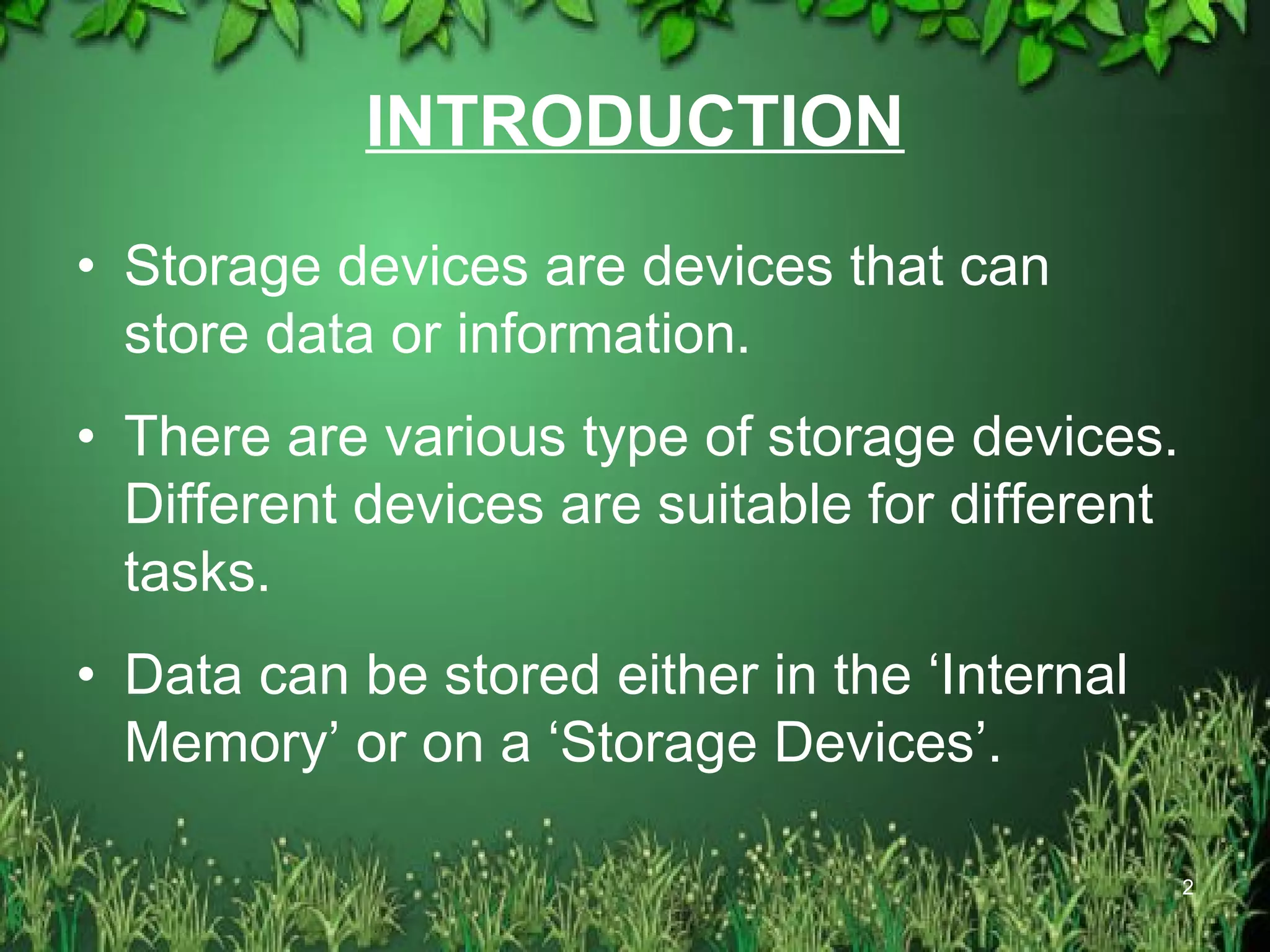 Storage devices | PPT