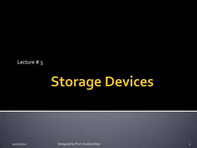 Storage devices | PPT