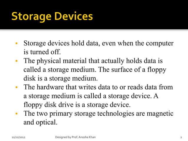 Storage devices | PPT