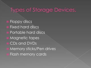 Storage devices | PPTX