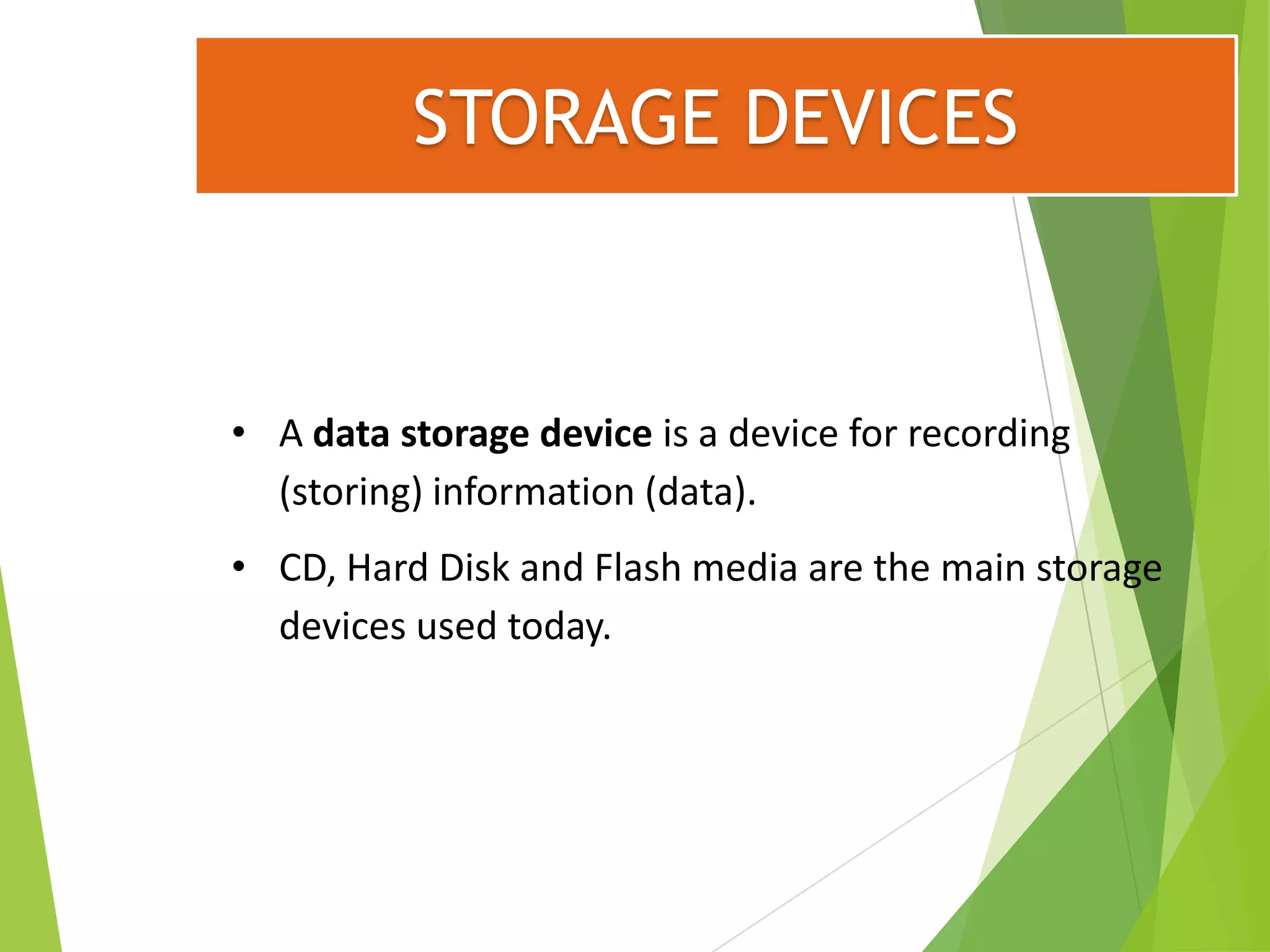 Storage devices | PPTX