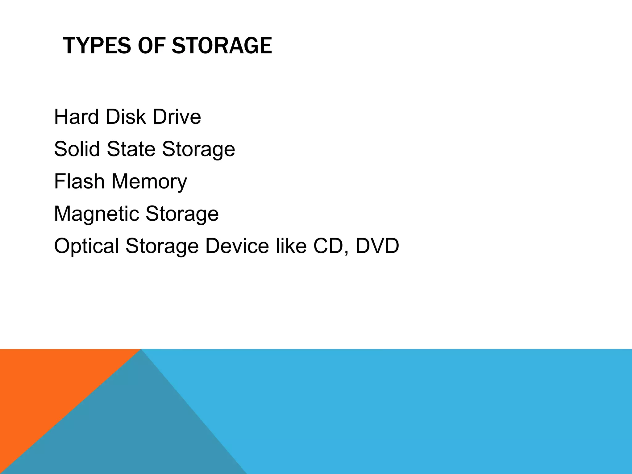 Types of Storage Devices | PPTX