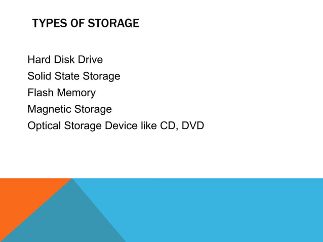 Types of Storage Devices | PPTX
