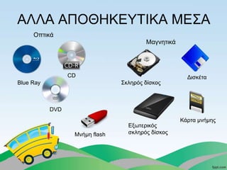 Αποθηκευτικά μέσα | PPT