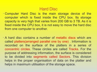 storage devices presentation parts of computer | PPT