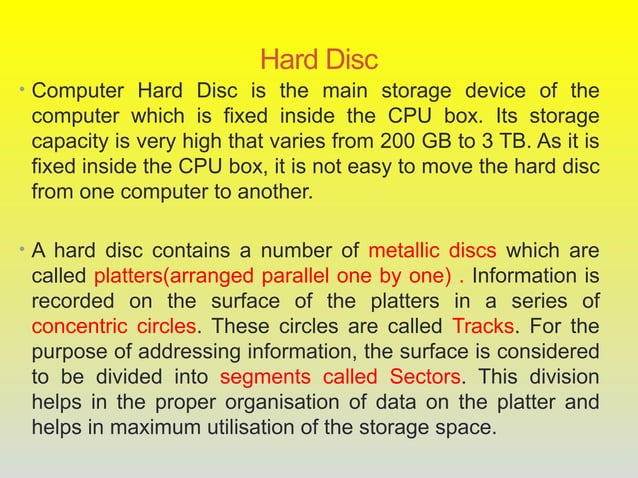 storage devices presentation parts of computer | PPTX