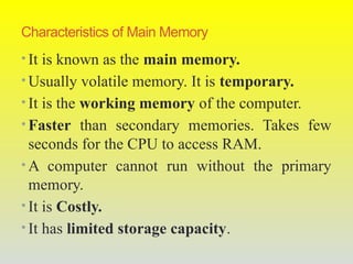 storage devices presentation parts of computer | PPT