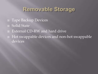 Storage Devices And Backup Media | PPTX