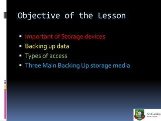 Storage devices and media | PDF | Data Storage and Warehousing | Computing