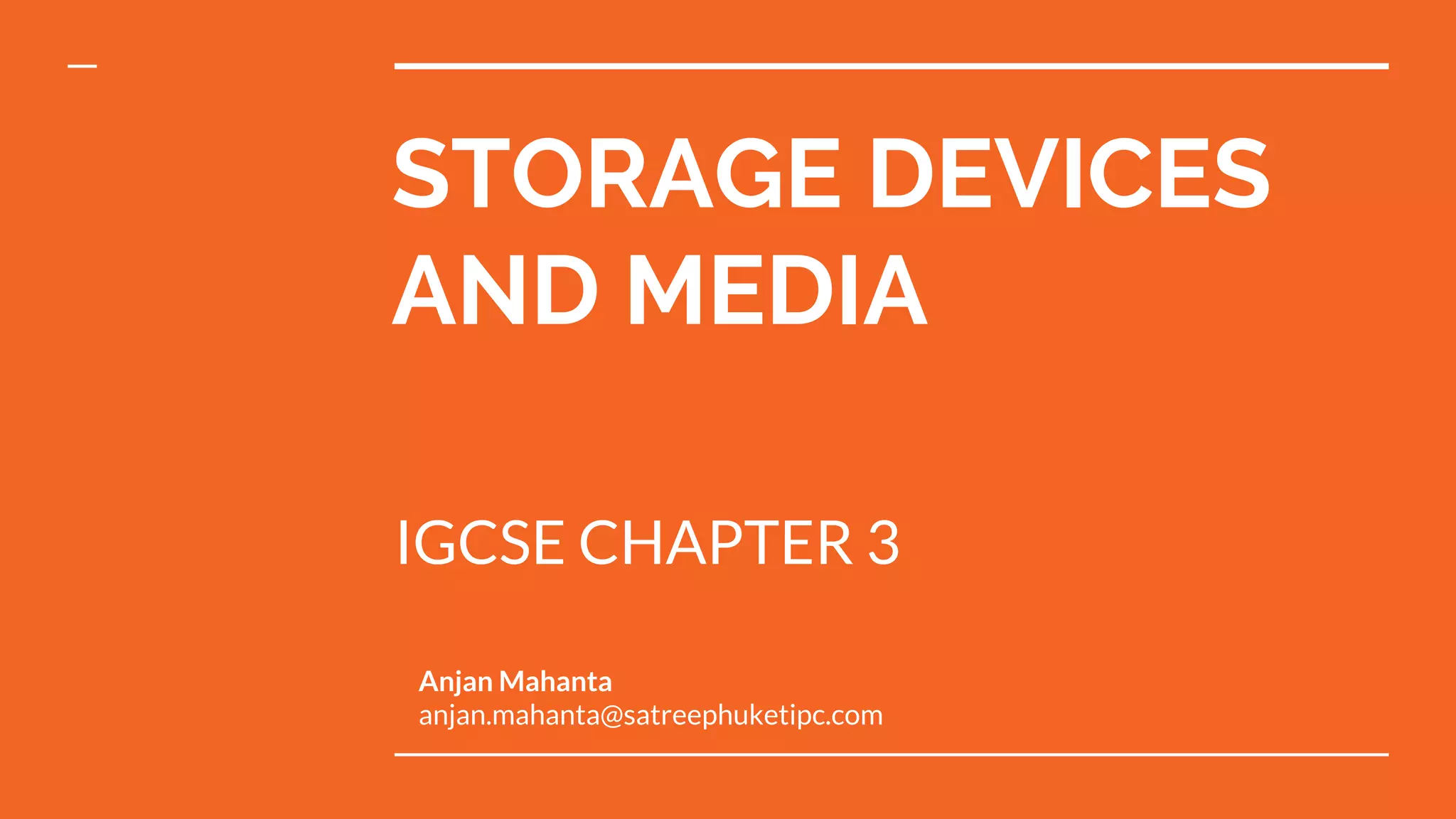 Storage devices and media | PDF