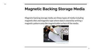 Storage devices and media | PDF