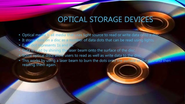 Storage devices and media presentation.pptx | Data Storage and ...