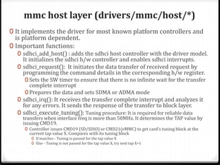 Linux Kernel MMC Storage driver Overview | PPTX