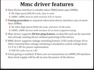 Linux Kernel MMC Storage driver Overview | PPTX