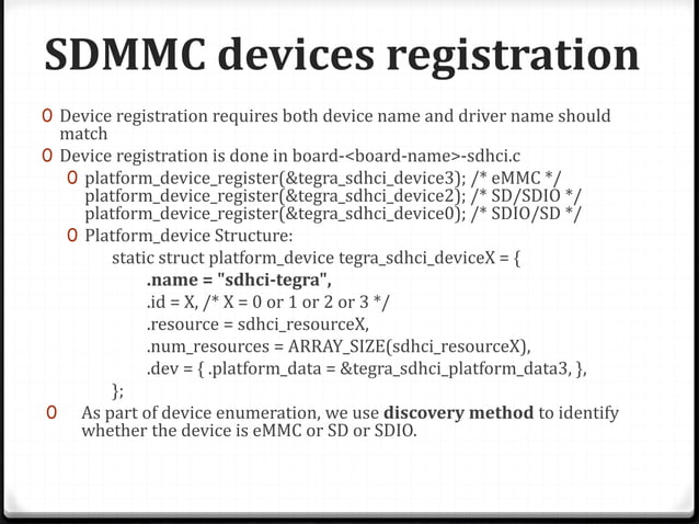 Linux Kernel MMC Storage driver Overview | PPTX