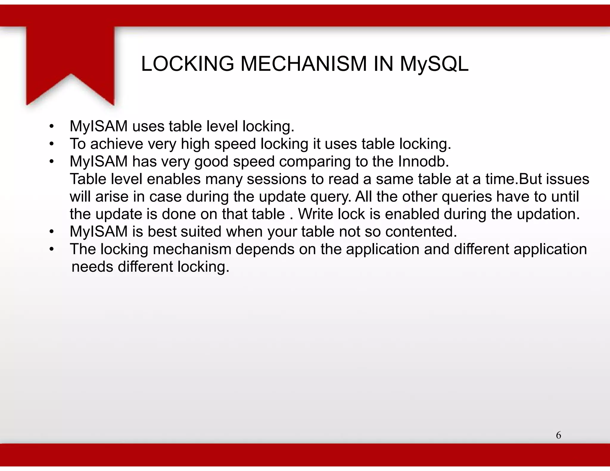 MySQL Storage Engines | PDF