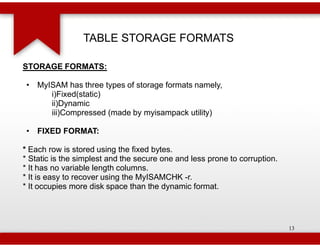 MySQL Storage Engines | PDF