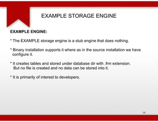 MySQL Storage Engines | PDF