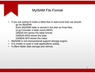 MySQL Storage Engines | PDF