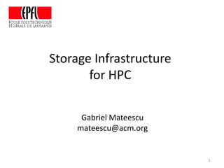 Storage solutions for High Performance Computing | PDF | Data Storage and Warehousing | Computing