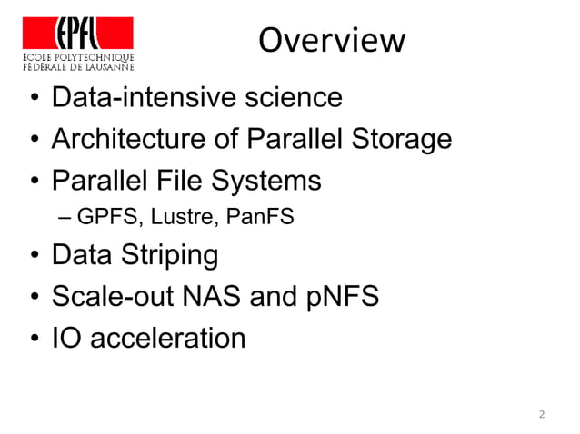 Storage solutions for High Performance Computing | PDF | Data Storage and Warehousing | Computing