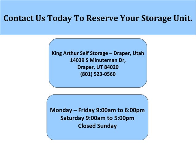 King Arthur Self Storage | PPT