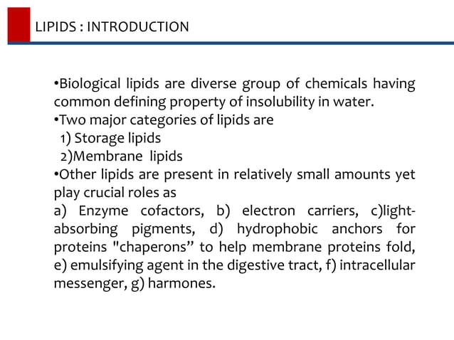 Storage lipids | PPTX | Chemistry | Science