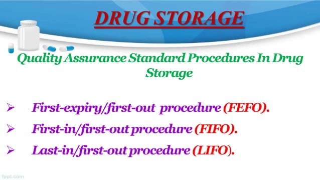 Storage & maintenance of medicines. | PPTX