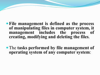 Storage management in operating system | PPTX