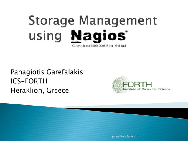 Storage managment using nagios | PDF | Operating Systems | Computer Software and Applications