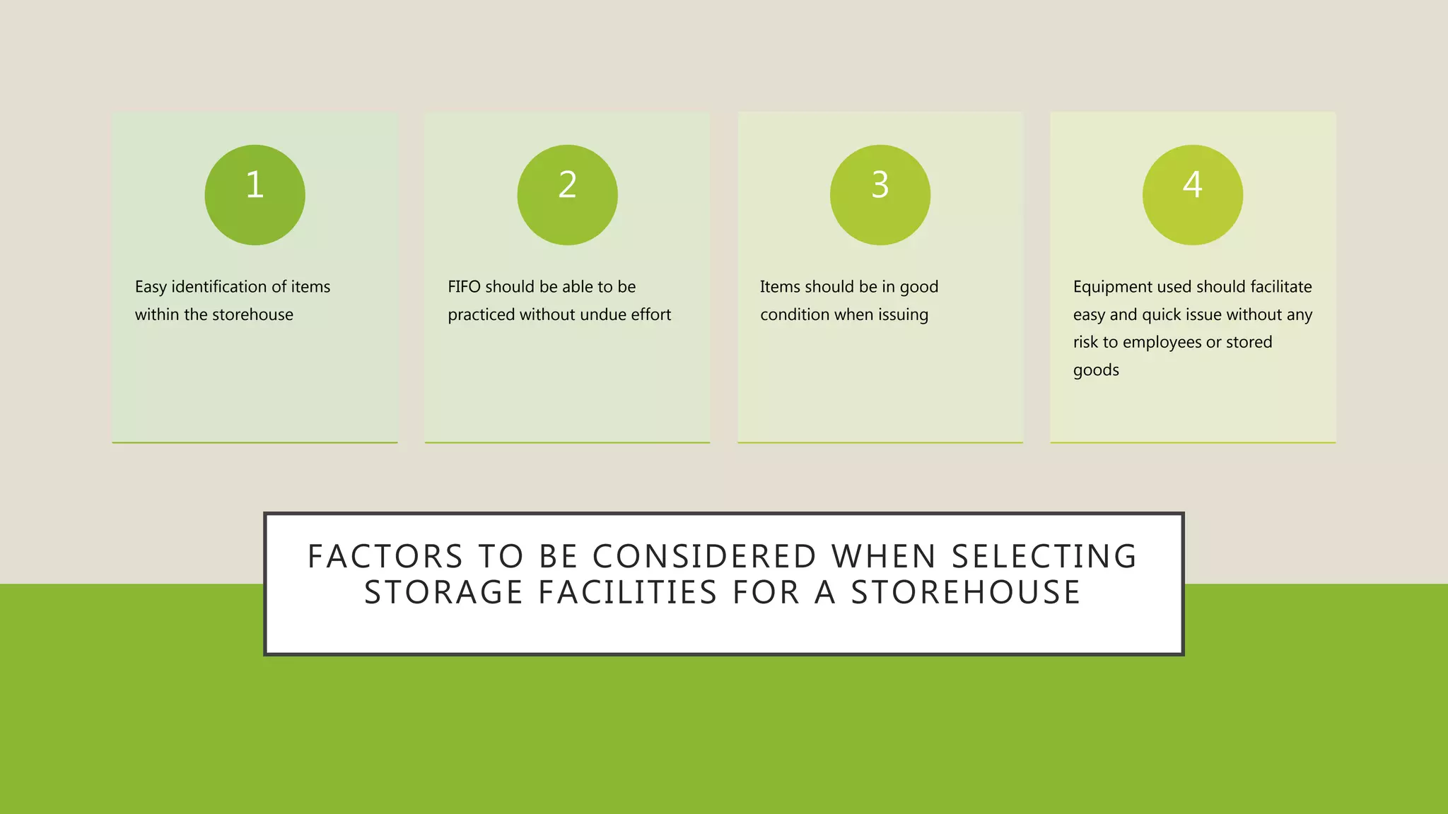 Storage methods and location systems | PPTX