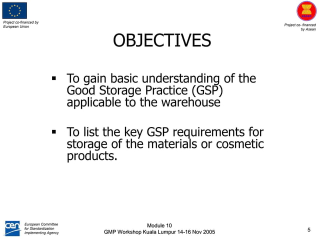 ASEAN GMP_Cosmetics_Storage | PPT | Logistics | Business