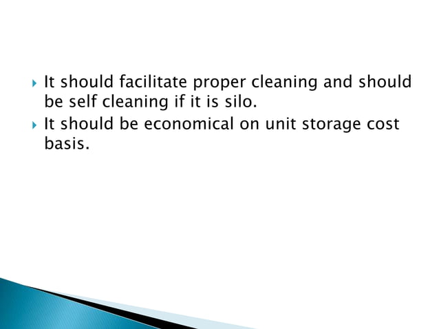 Storage of agricultural commodities | PPTX