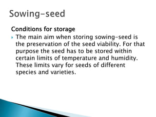 Storage of agricultural commodities | PPTX