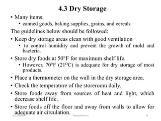 Storage of finished food product | PPTX