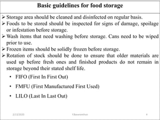 Storage of finished food product | PPTX