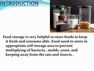 food storage and preservation | PPTX