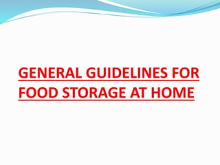 food storage and preservation | PPTX