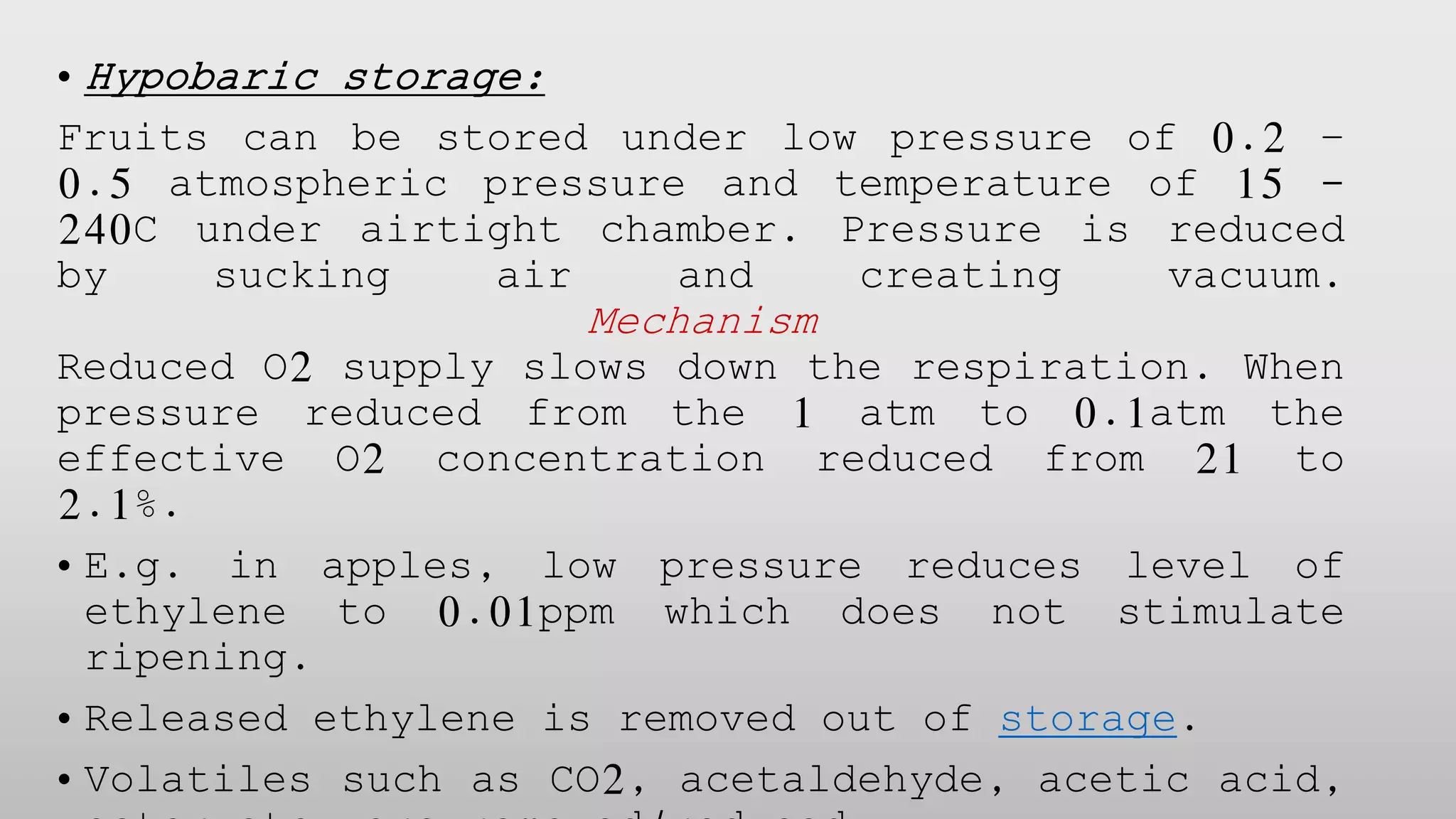 Storage of post harvested fruits and vegetables | PPTX
