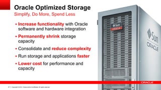 Oracle Optimized Datacenter - Storage | PPT | Free Download
