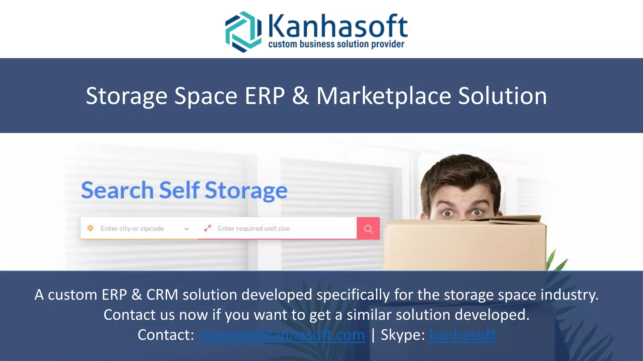 Storage space CRM & ERP System - KanhaSoft | PPT